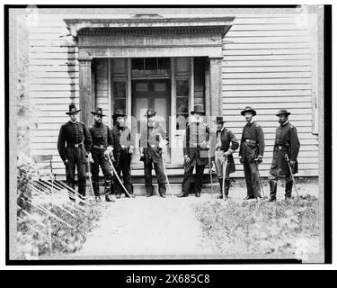 Major General Edwin Vose Sumner and staff including Alonzo Hersford ...