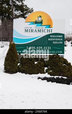 Welcome to Miramichi sign in Miramichi, New Brunswick, Canada Stock ...