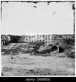 Drewry's Bluff, Virginia. Interior of Fort Darling. (Magazines, bomb ...