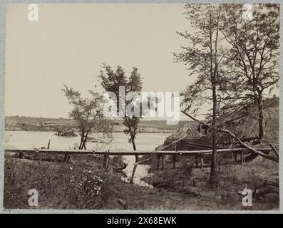 A historic photograph of Fort Darling at Drewry's Bluff along the James ...