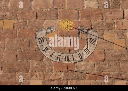 Sundial at the Schürstabhaus in Nuremberg, Bavaria, Germany Stock Photo ...