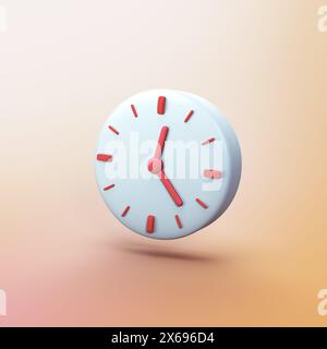 Clock - stylized 3d CGI icon object, Not gen Ai Stock Photo - Alamy