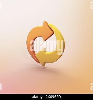 Recycle symbol - stylized 3d CGI icon object Stock Photo - Alamy