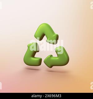 Recycle symbol - stylized 3d CGI icon object, Not gen Ai Stock Photo ...