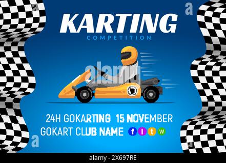 go kart poster background Stock Vector Image & Art - Alamy