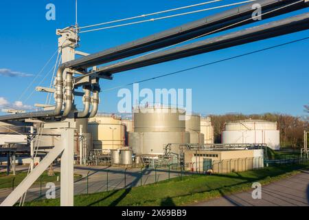 Central tank farm Lobau Vienna 22. Donaustadt Wien Austria Stock Photo ...