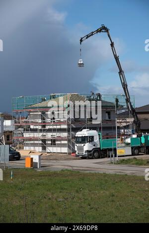 the shell construction of a new build single family house shell ...