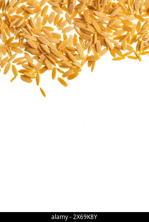 Risoni, uncooked pasta - Organic dried orzo in the heart shaped bowl ...