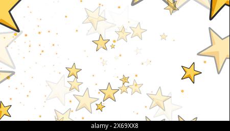 Image of stars falling over white background Stock Photo - Alamy