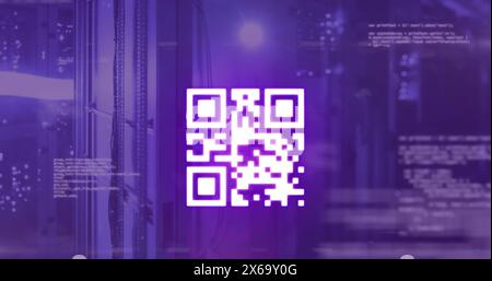 Image of qr code, dots forming geometric shapes and multiple graphs ...