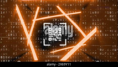 QR code concept. Abstract hologram technology opportunities for buying ...