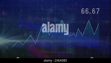 Colorful graphs and numbers, overlaying, showing market trends. Bright ...
