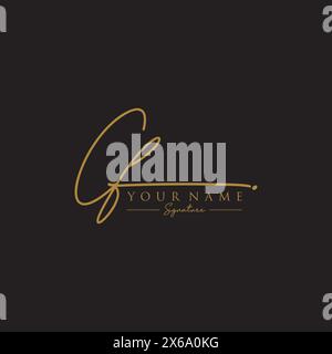 CF Letter Signature Logo Template elegant design logo. Hand drawn ...