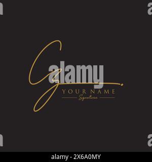 CZ Letter Signature Logo Template elegant design logo. Hand drawn ...