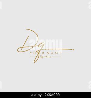 DQ Letter Signature Logo Template elegant design logo. Hand drawn ...