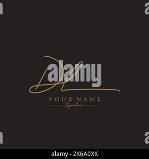 DL Letter Signature Logo Template elegant design logo Sign Symbol ...