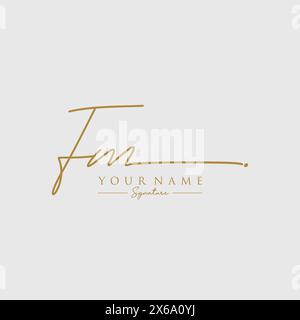 FM Letter Signature Logo Template elegant design logo Sign Symbol ...