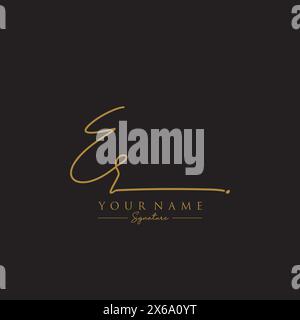 ER Letter Signature Logo Template elegant design logo Sign Symbol ...