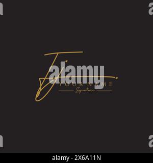 FJ Letter Signature Logo Template elegant design logo Sign Symbol ...