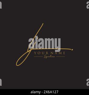 IJ Letter Signature Logo Template elegant design logo Sign Symbol ...