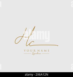 Initial Letter HC Logo - Handwritten Signature Logo - Vector Logo ...