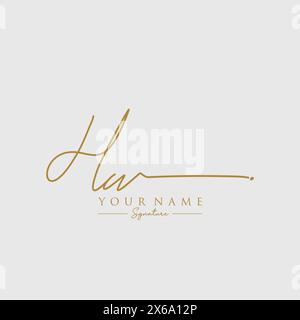 Initial Letter HW Logo - Handwritten Signature Style Logo - Vector Logo ...