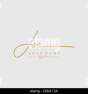 JU Letter Signature Logo Template elegant design logo. Hand drawn ...