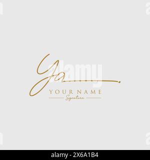 Initial Letter GA Logo - Handwritten Signature Logo - Simple Signature ...
