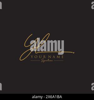 GL Letter Signature Logo Template elegant design logo. Hand drawn ...