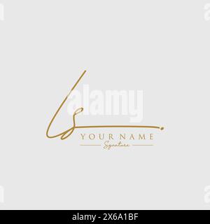 LS Letter Signature Logo Template elegant design logo. Hand drawn ...