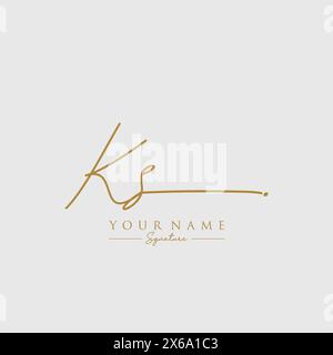 KS Letter Signature Logo Template elegant design logo Sign Symbol ...