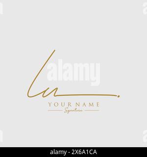 LU Letter Signature Logo Template elegant design logo. Hand drawn ...