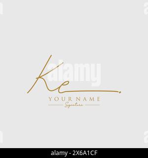 KE Letter Signature Logo Template elegant design logo Sign Symbol ...