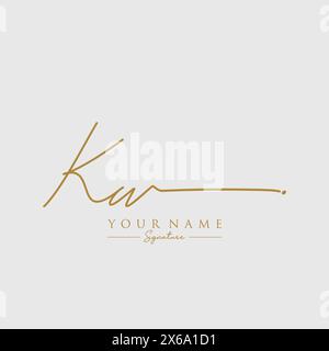 KW Letter Signature Logo Template elegant design logo Sign Symbol ...