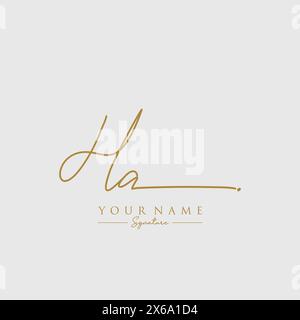 H A HA Initial letter handwriting and signature logo. A concept ...