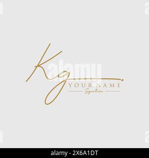 KG Letter Signature Logo Template elegant design logo. Hand drawn ...