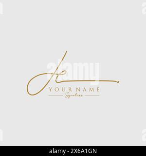 Letter JE Signature Logo Template Vector Stock Vector Image & Art - Alamy