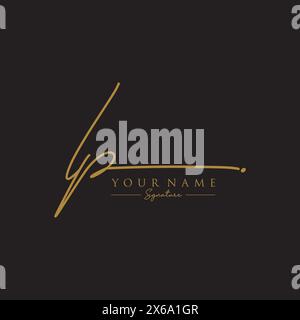 IP Letter Signature Logo Template elegant design logo Sign Symbol ...