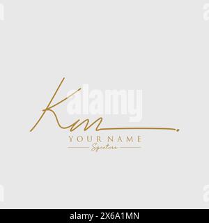 KM Letter Signature Logo Template elegant design logo Sign Symbol ...