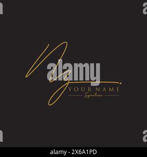 NZ Letter Signature Logo Template elegant design logo Sign Symbol ...