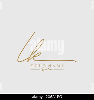 LK Letter Signature Logo Template elegant design logo. Hand drawn ...