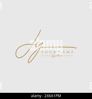 JY Letter Signature Logo Template elegant design logo. Hand drawn ...