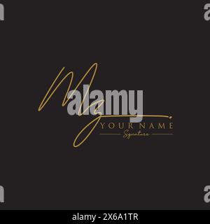 Letter MZ Signature Logo Template Vector Stock Vector Image & Art - Alamy