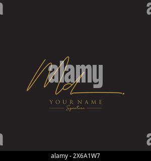 MD Letter Signature Logo Template elegant design logo Sign Symbol ...