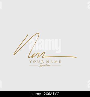 NM Signature Logo Template Stock Vector Image & Art - Alamy