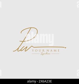 PW Letter Signature Logo Template elegant design logo Sign Symbol ...