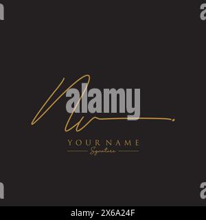 NV Signature Logo Template Stock Vector Image & Art - Alamy