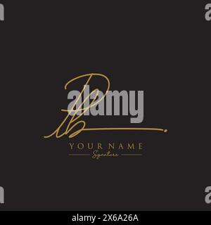 P B PB Initial letter handwriting and signature logo. A concept ...