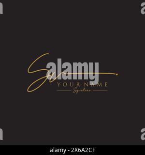 SV Letter Signature Logo Template elegant design logo. Hand drawn ...