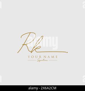 RK Letter Signature Logo Template elegant design logo Sign Symbol template vector icon Stock ...